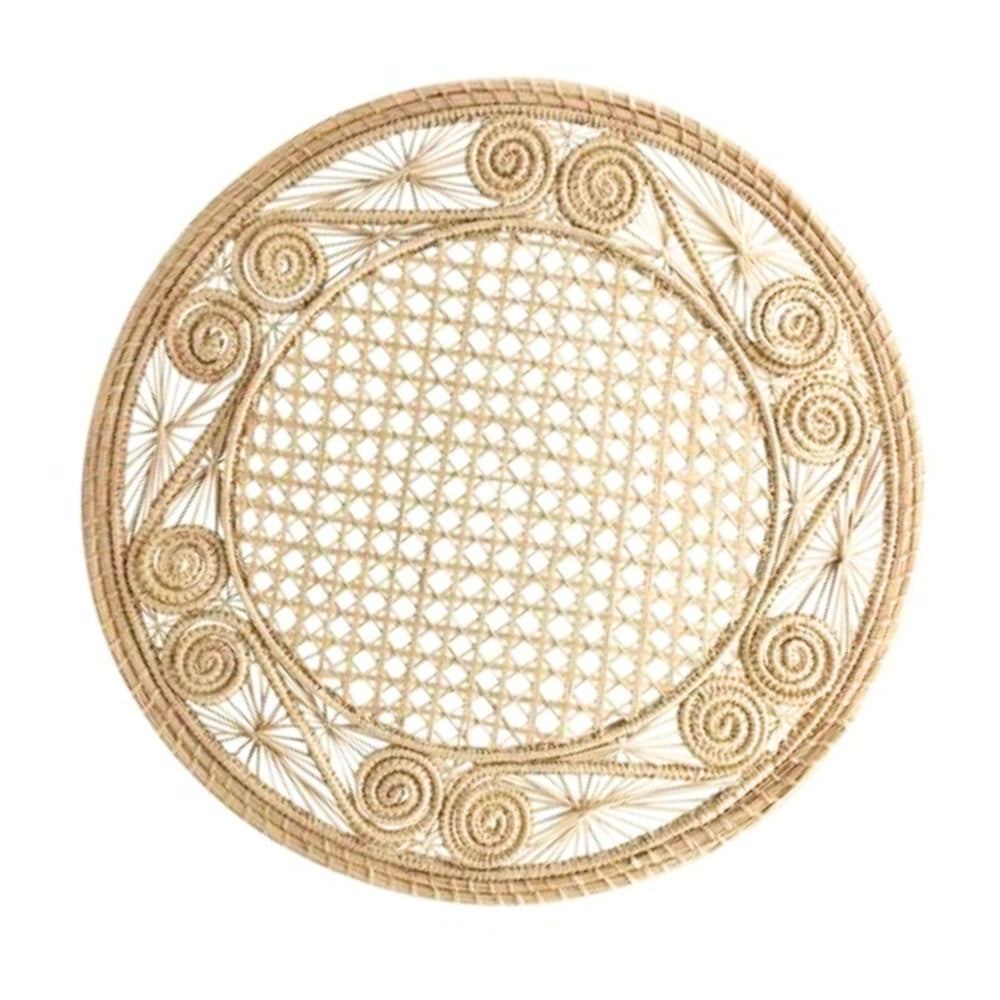 Caracoli Blue Iraca Straw Placemats - Pack of 6 - Made of Natural Palm ...