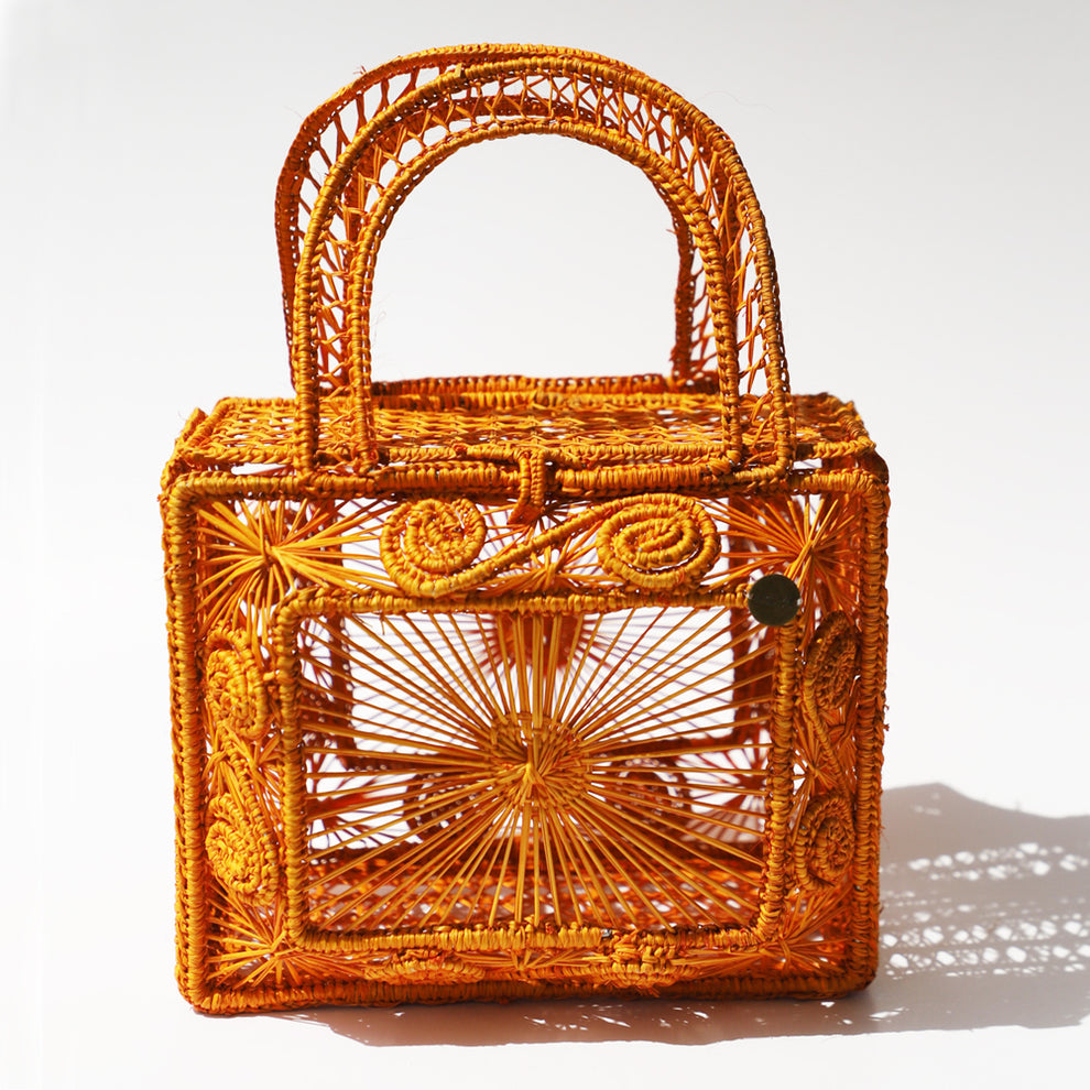 Sandra Bag - Straw Bag - Hand Woven Iraca Palm Bag, Top Handle Purse ...